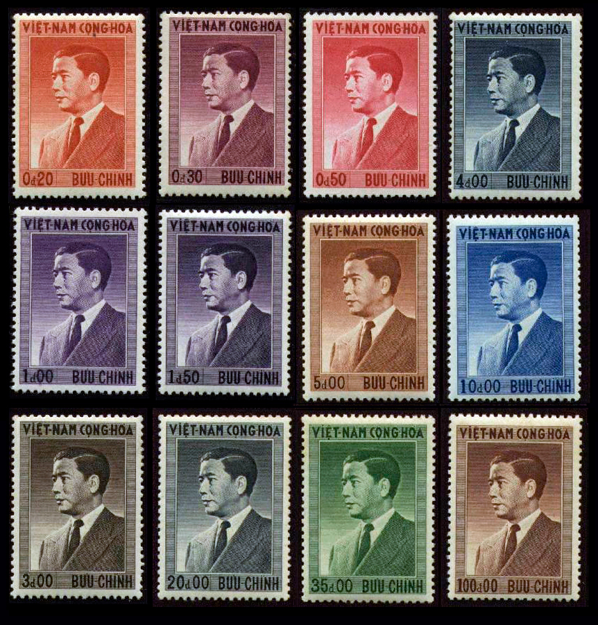 vietbay.com: South Vietnam Stamps 1956 Portrait of President Ngo Dinh ...