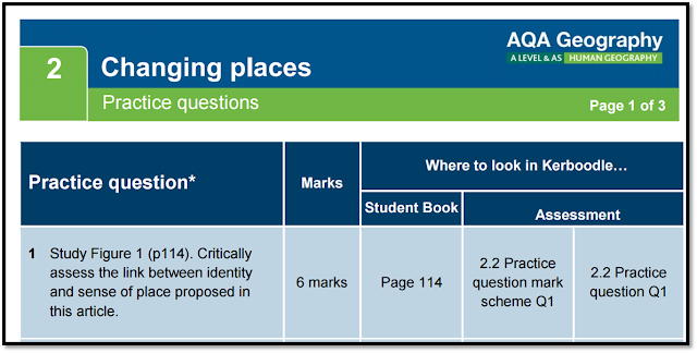 A Level Geography Blog: Changing Places (Revised - 2020)