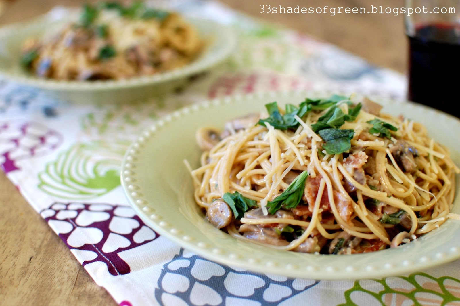 33 Shades of Green: Tasty Tuesdays: Mushroom & Bacon Spaghetti with ...