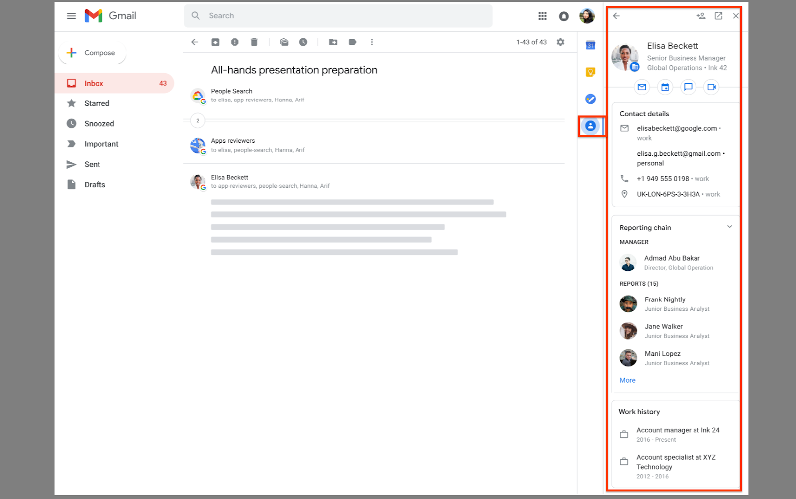 Google adds the contacts icon to the Gmail’s sidebar for workspace and ...