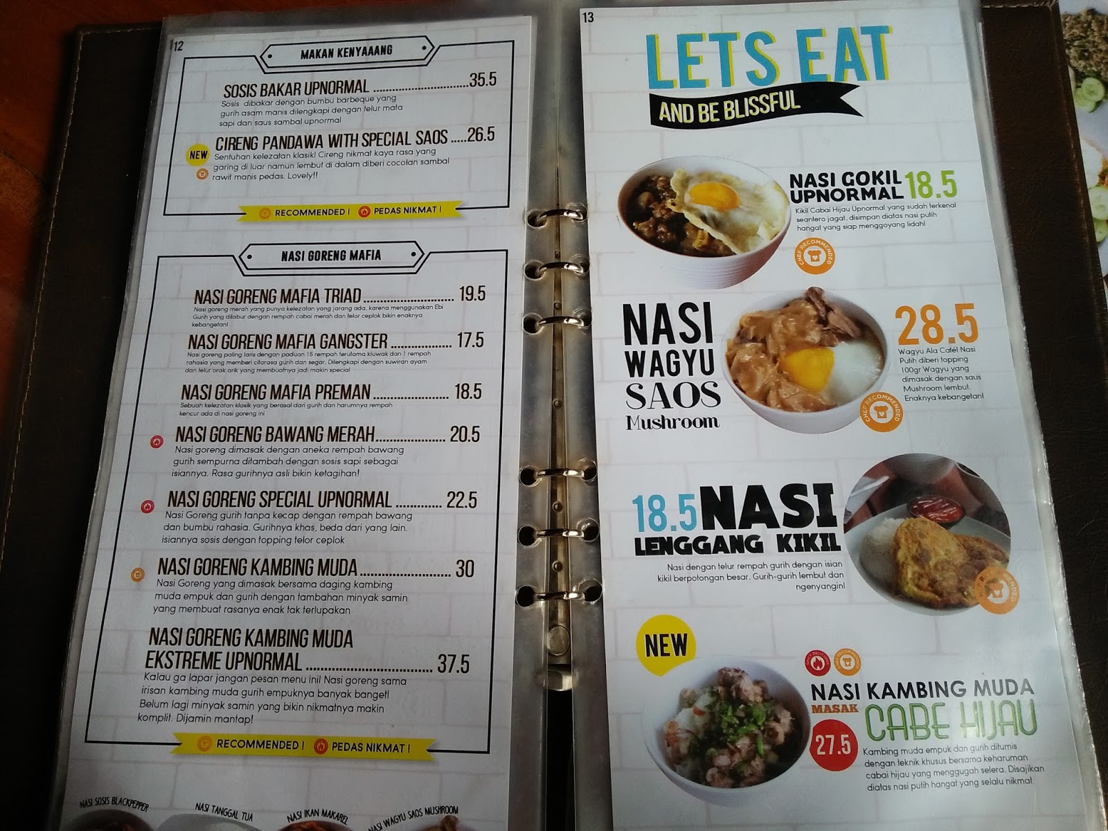 Nismut \(^_^)/: Daftar Menu Warunk Upnormal Semarang