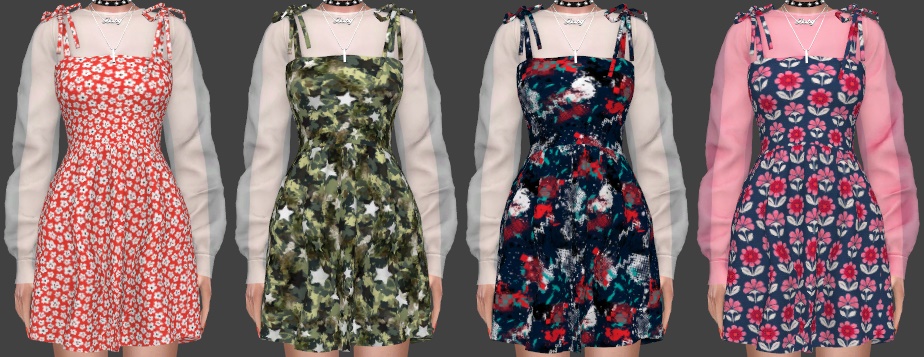 Annett's Sims 4 Welt: Experiment - NitroPanic Sheer and Dress Recolors