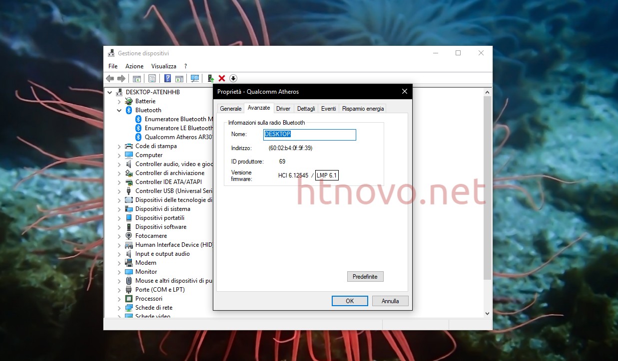Come verificare la versione Bluetooth nel proprio device Windows 10