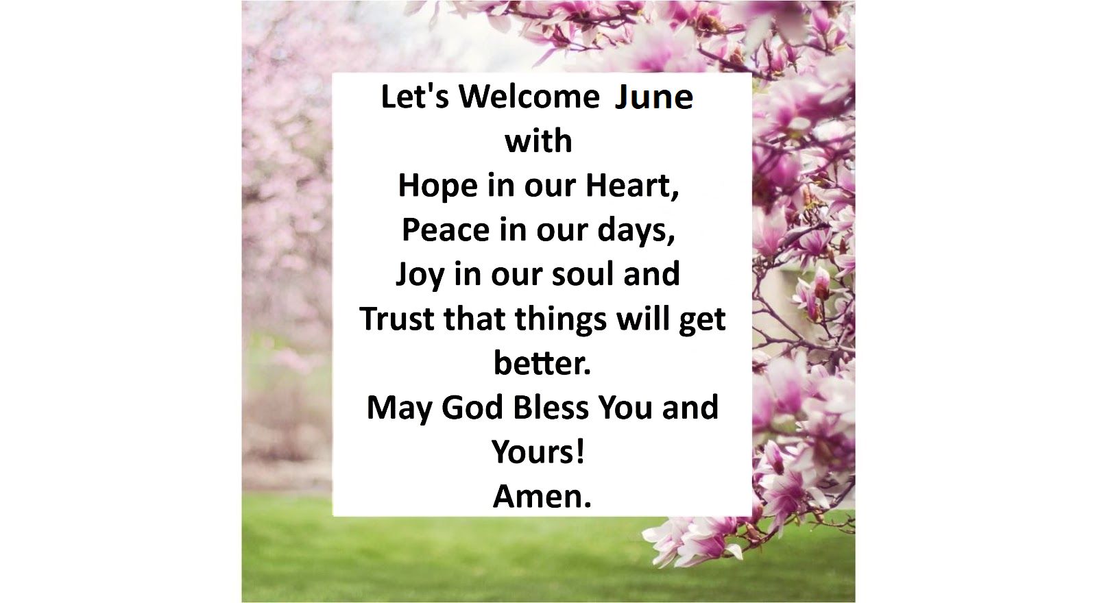 JUNE Blessings!