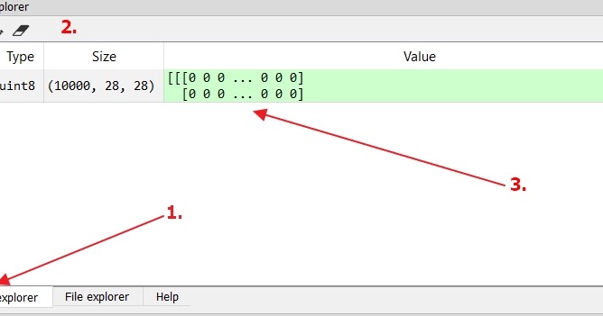 Open *.npy- Numpy file easy to read mode