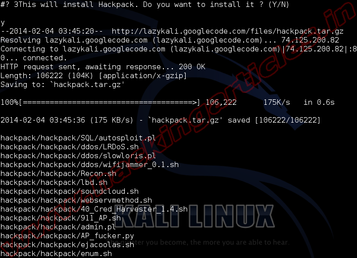 hackkarlodunia: HackPack - Collection of Hacking Scripts..for kali linux