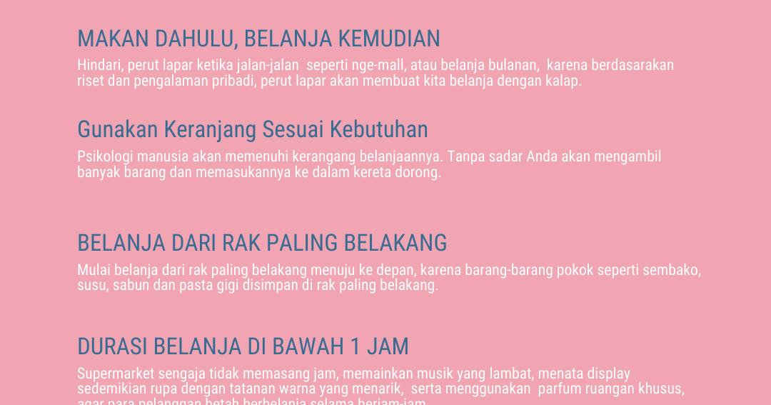 8 Cara Hemat dan Cermat dalam Belanja