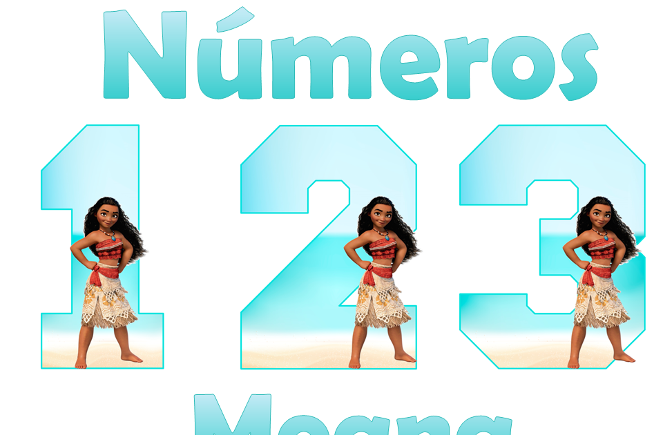 Kits imprimibles gratis : Números de Moana