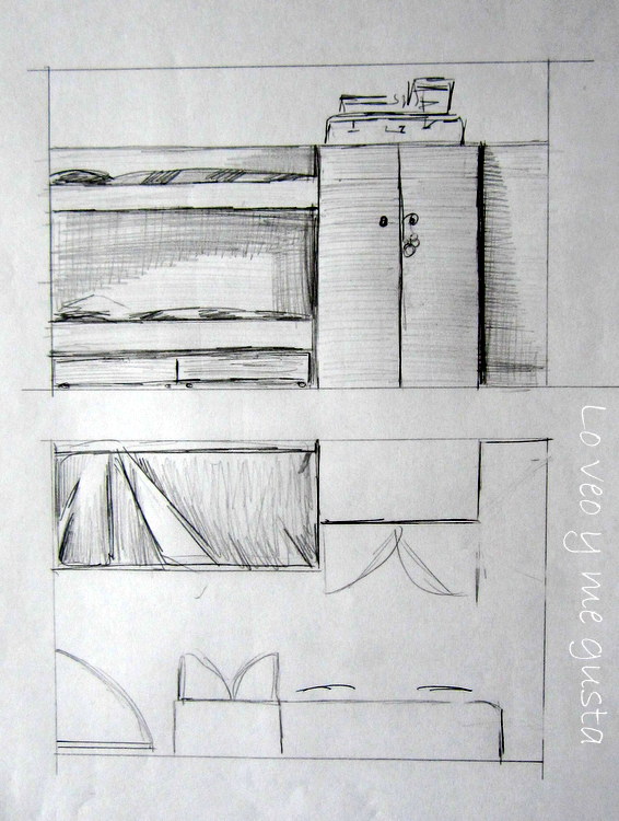 Lo veo y me gusta: Bocetos de dormitorio para dos niñas