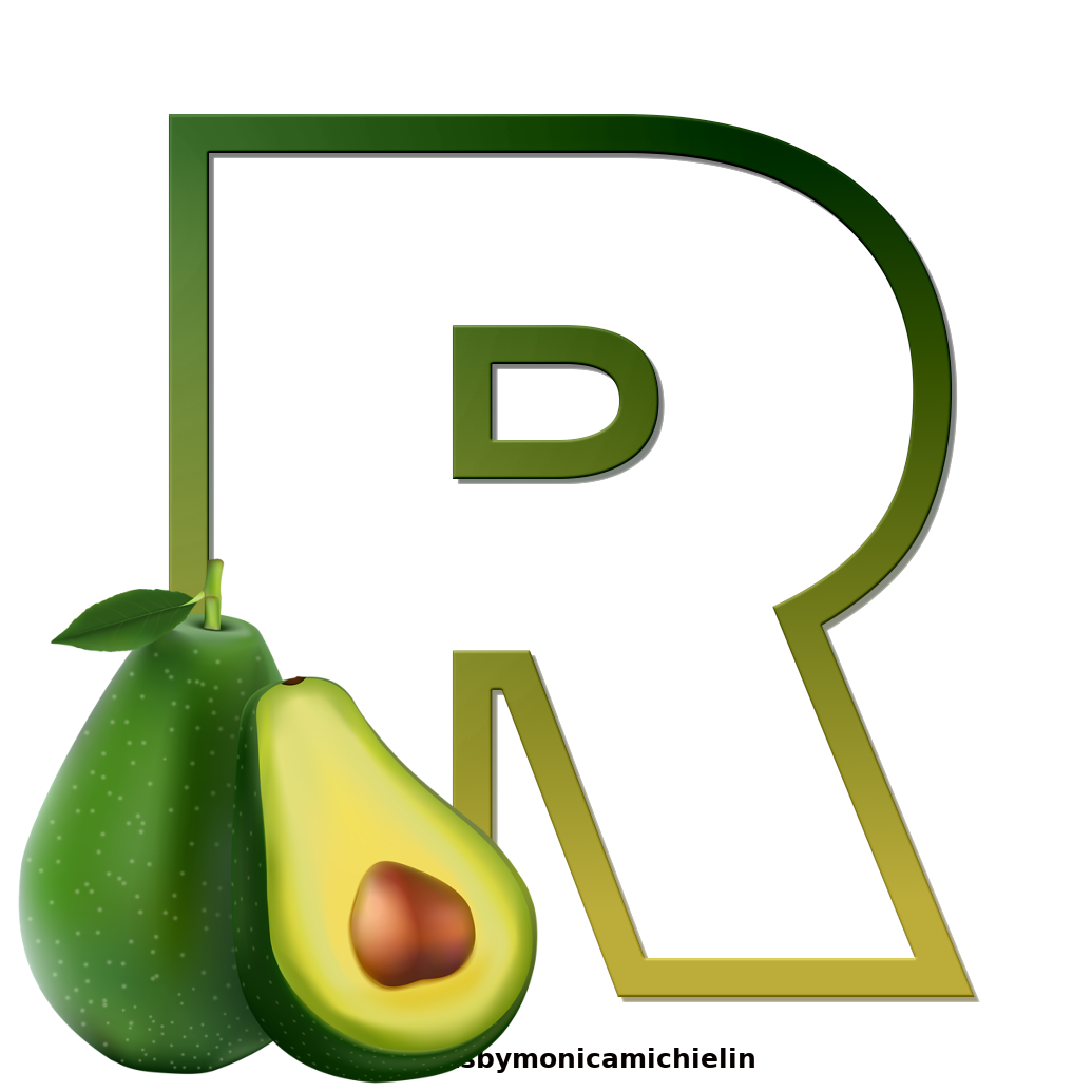 M. Michielin Alphabets: AVOCADO FRUIT ALPHABET PNG, ALFABETO FRUTA ...