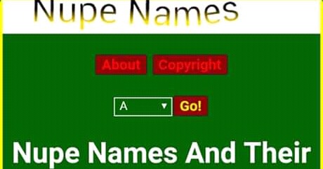 Nupe names and their meaning | Nupefile