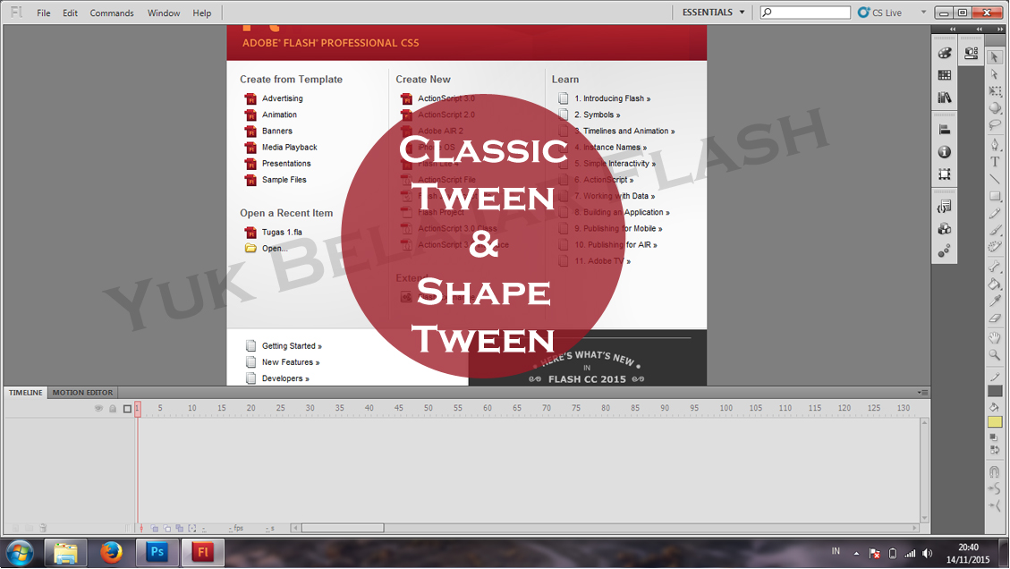 Classic Tween dan Shape Tween - Yuk Belajar Flash