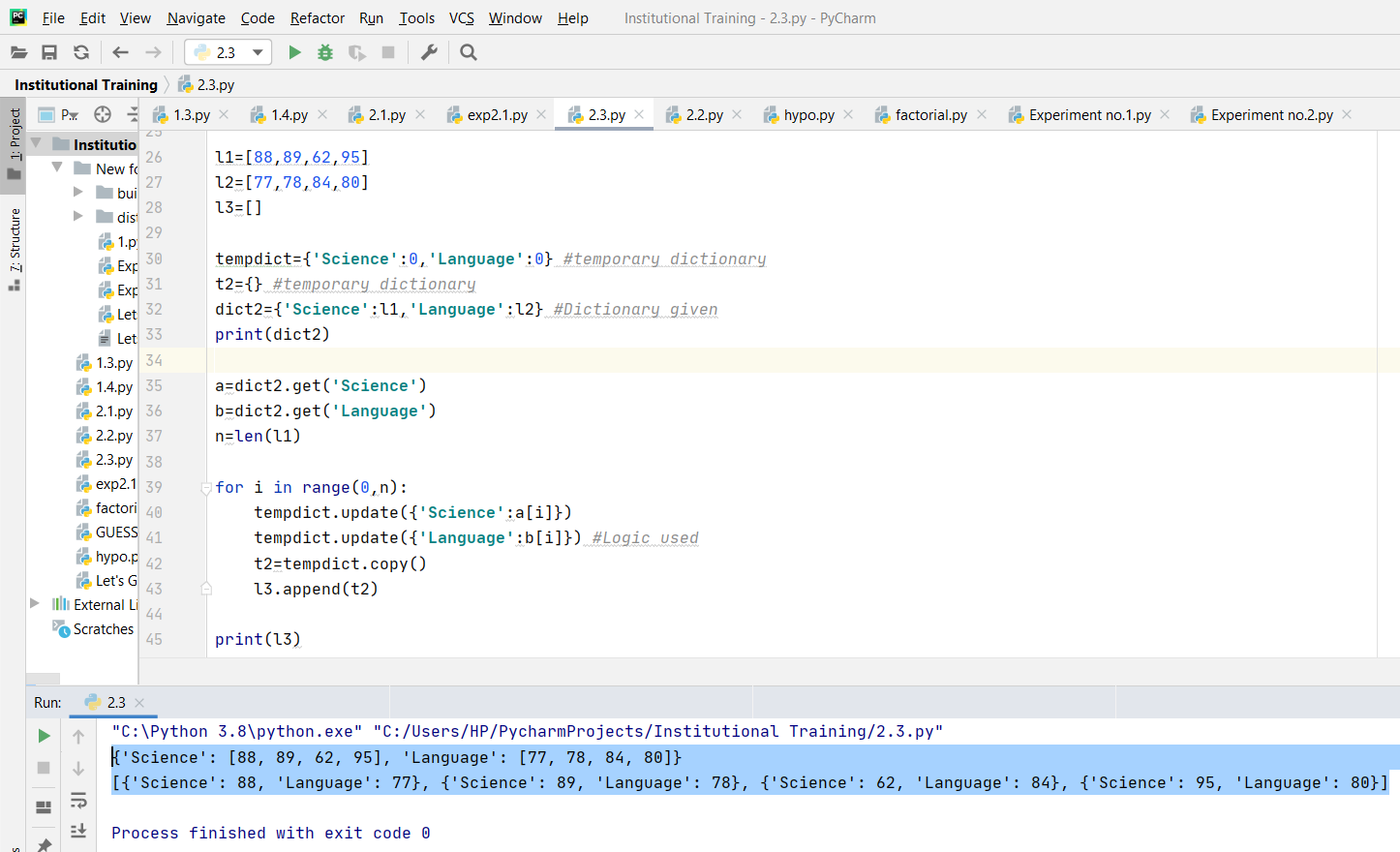 Write a Python program to split a given dictionary of lists into list ...