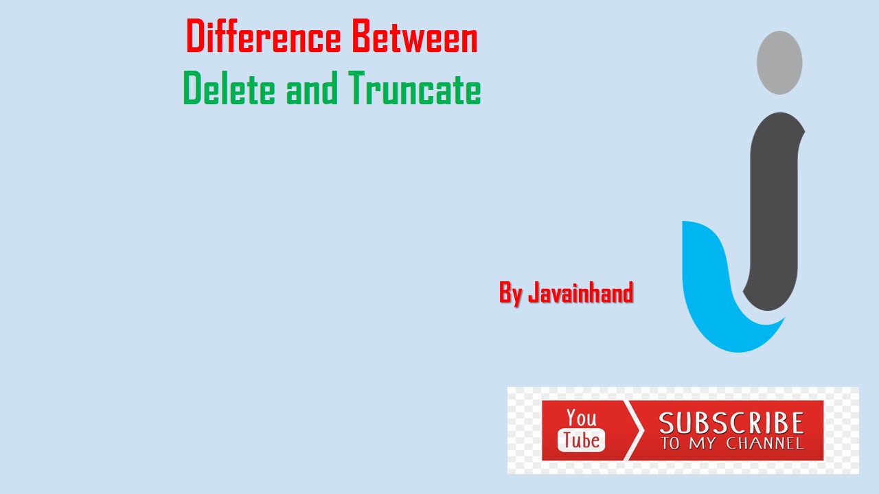 Difference Between Delete And Truncate In Oracle Sql