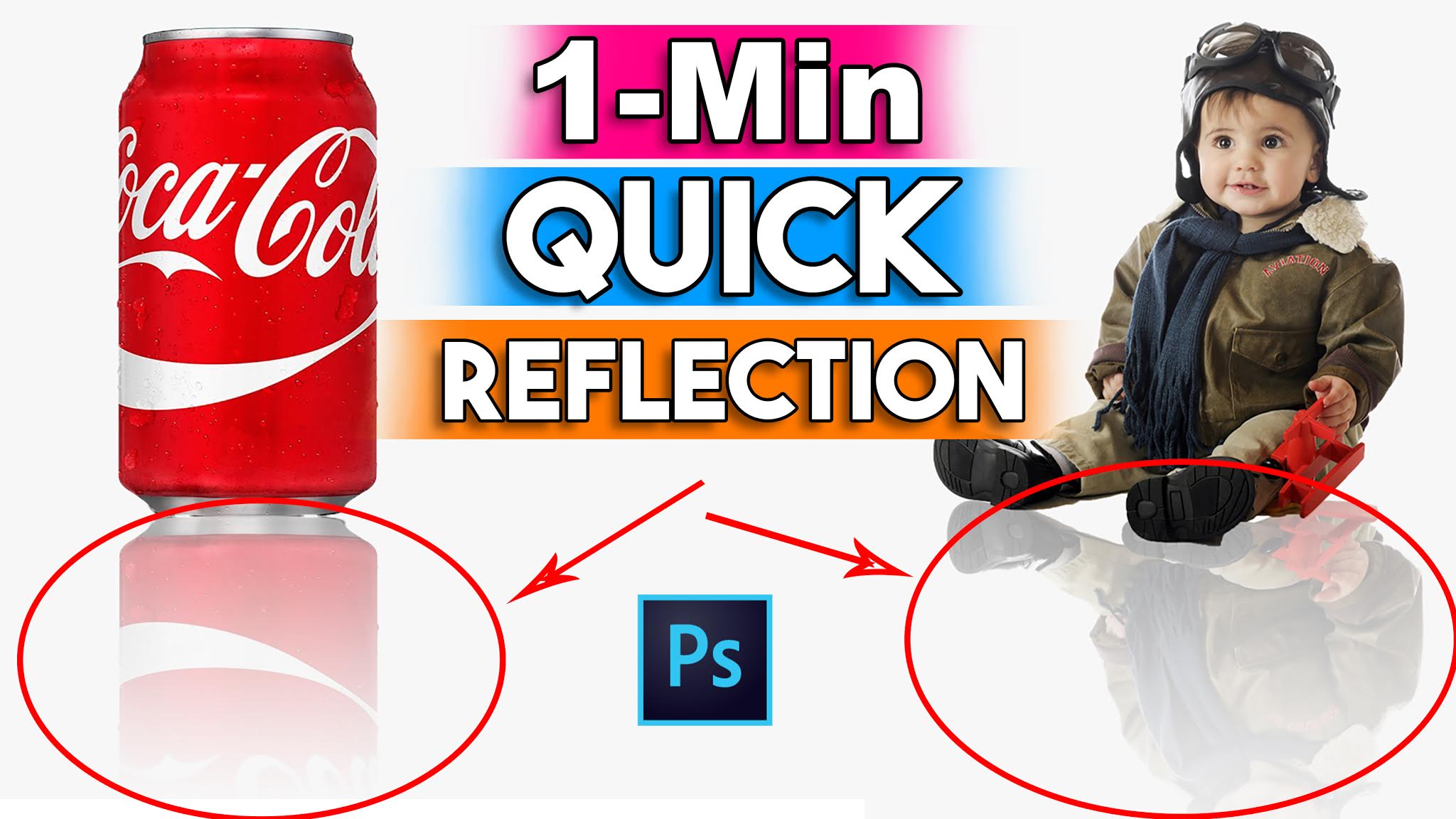 1-Minute Quick Perfect Reflection in Adobe Photoshop