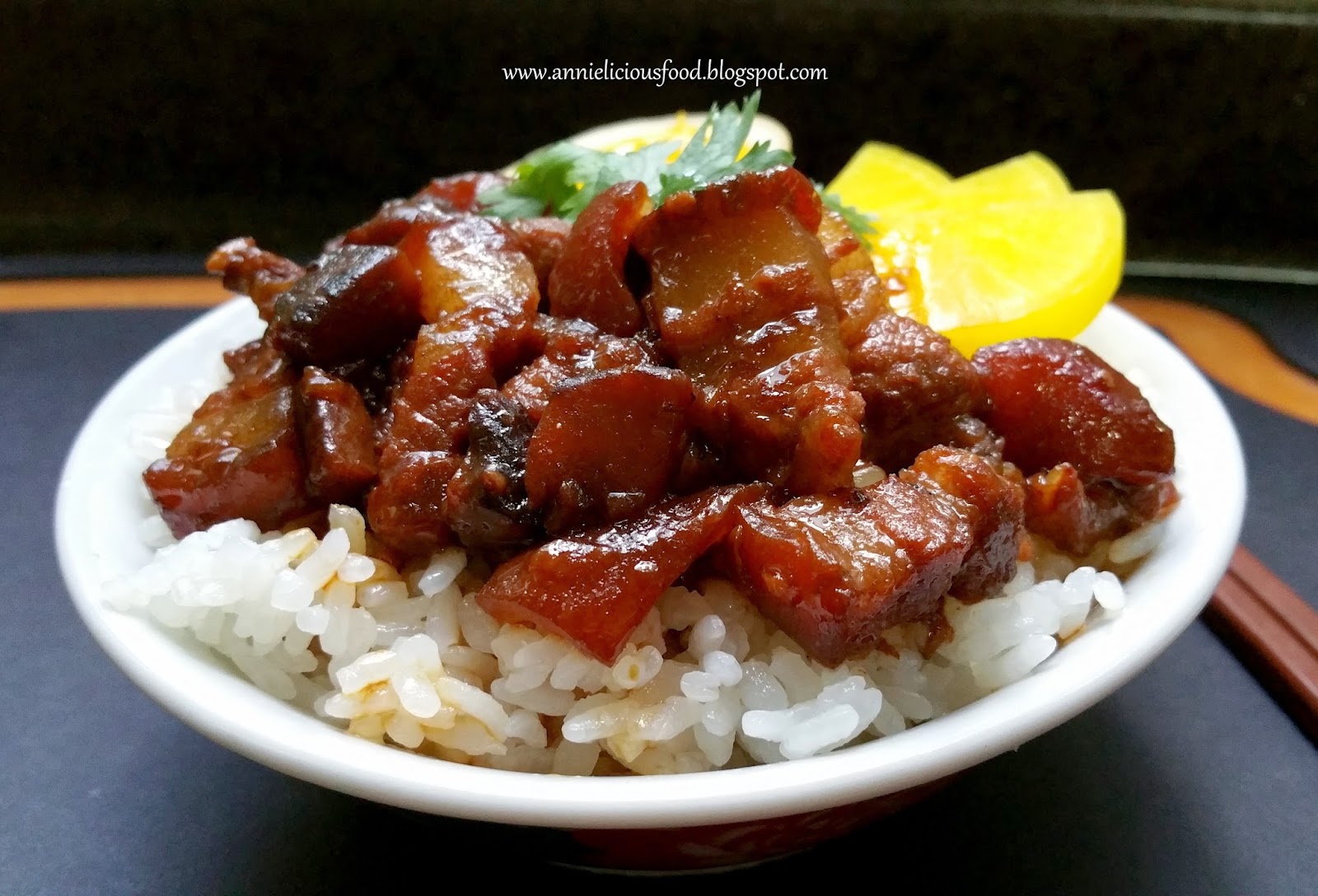 Annielicious Food: Mushrooms Lor Bak Png / Taiwanese Braised Pork Rice ...