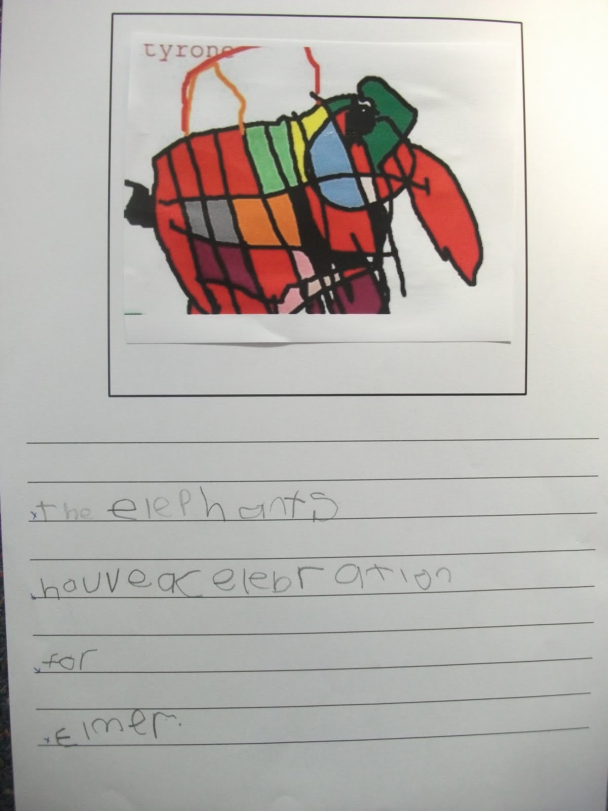 The Learning hive: Elmer Writing