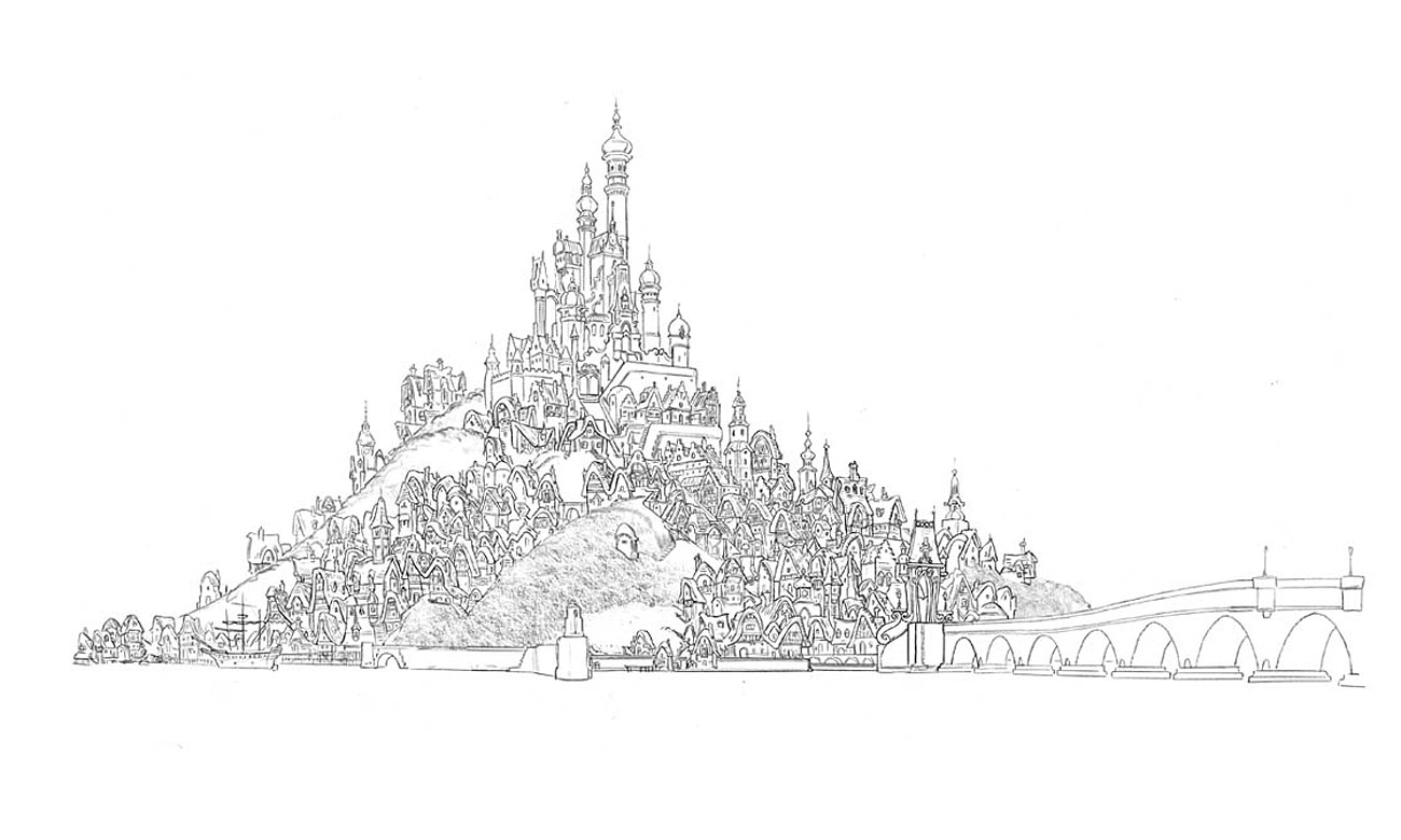 Living Lines Library: Tangled (2010) - Visual Development: Locations