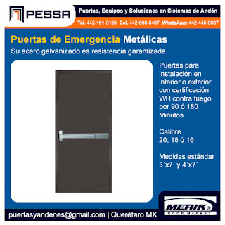 MERIK® Puertas de Emergencia Metálicas