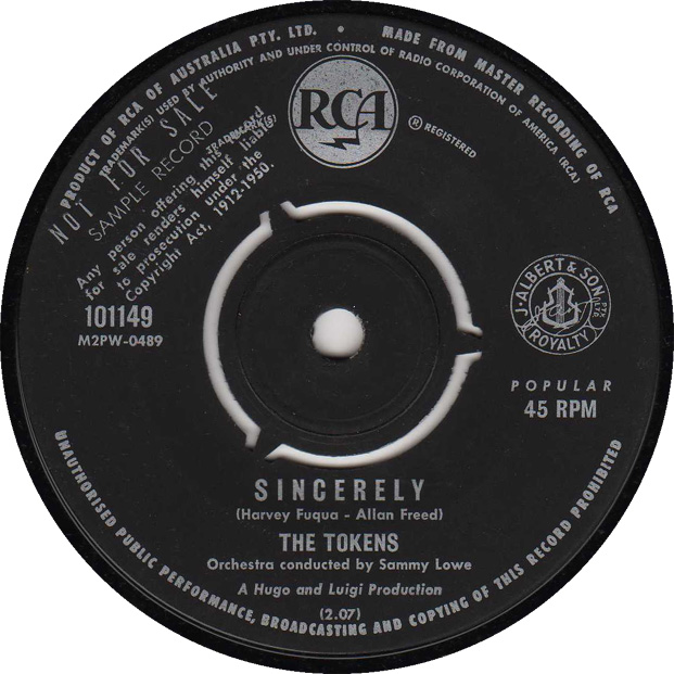 DISCOS PARA EL RECUERDO : THE TOKENS