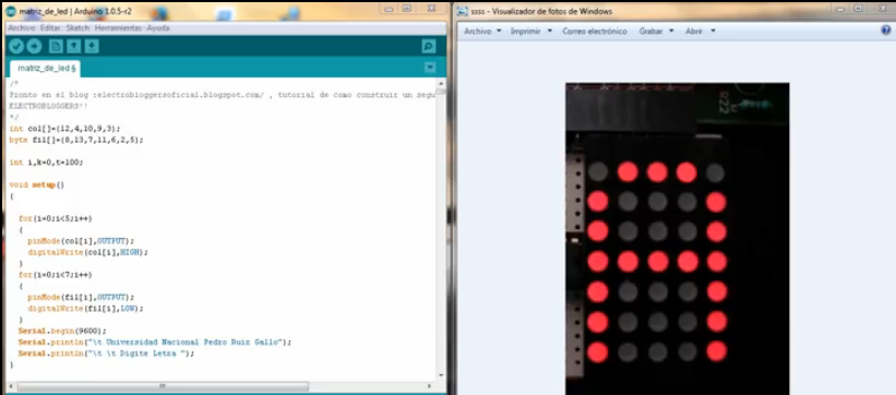 ElectroBloggers: Controlar una matriz de leds usando Arduino Nano