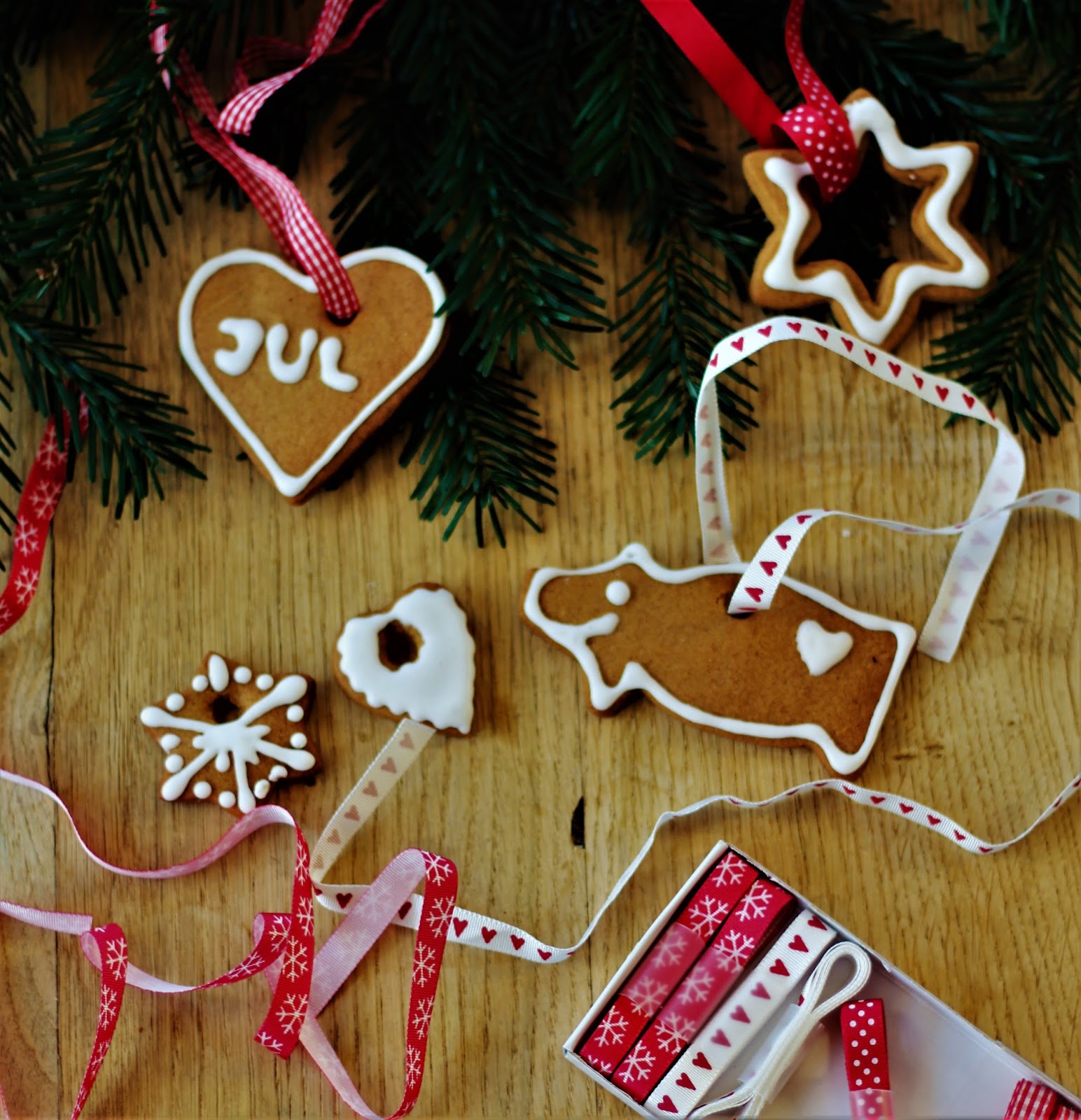 3 x pynt med peberkager