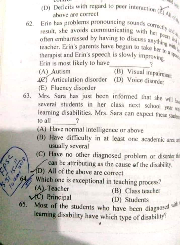 FPSC pedagogy mcqs SST past papers FPSC pedagogy mcqs SST past papers
