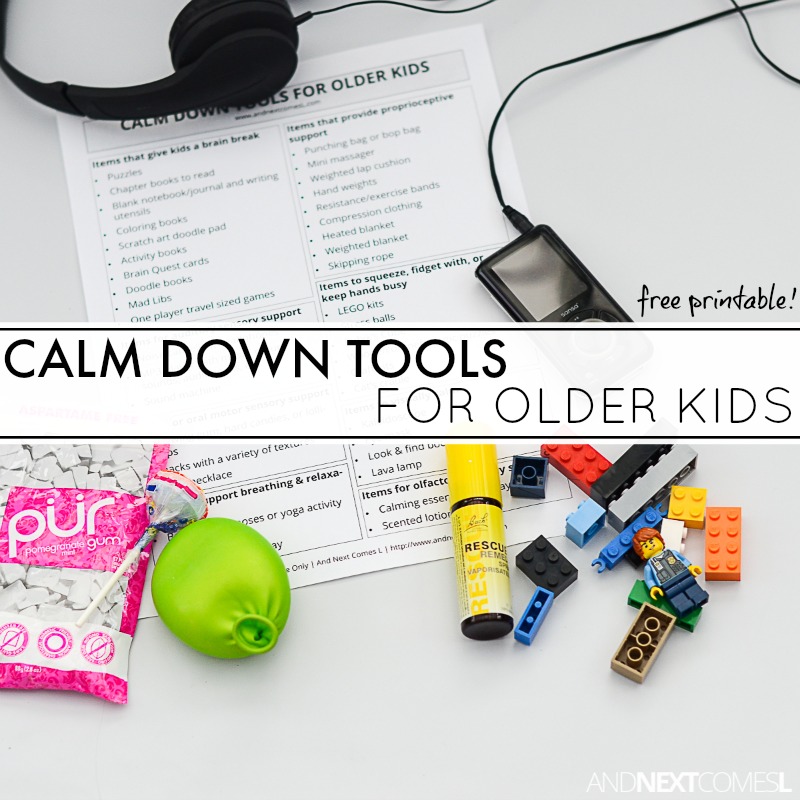 40+ Calm Down Tools for Older Kids {Free Printable} | And Next Comes L ...
