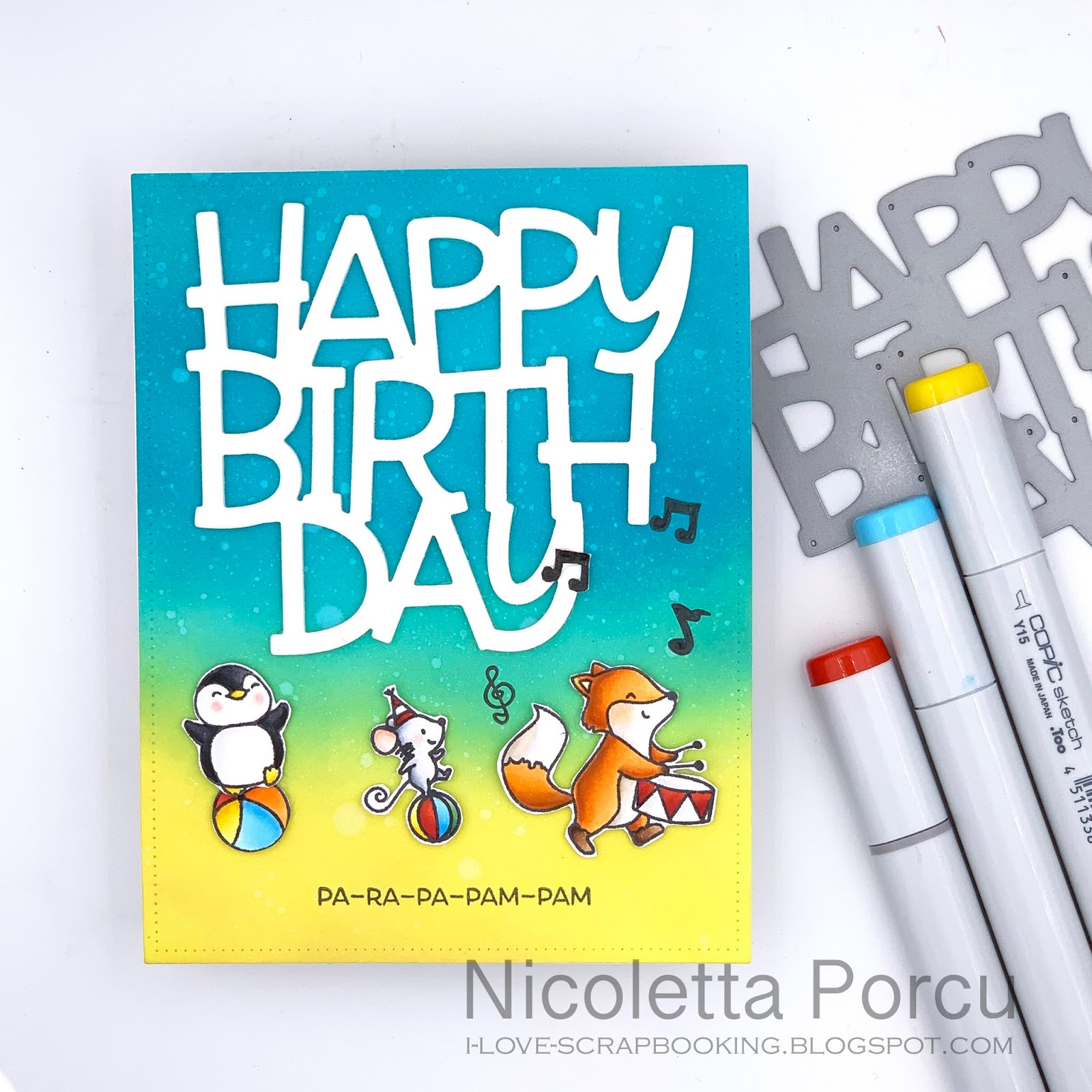 Nicoletta Porcu design: Tutorial - Animal Parade card