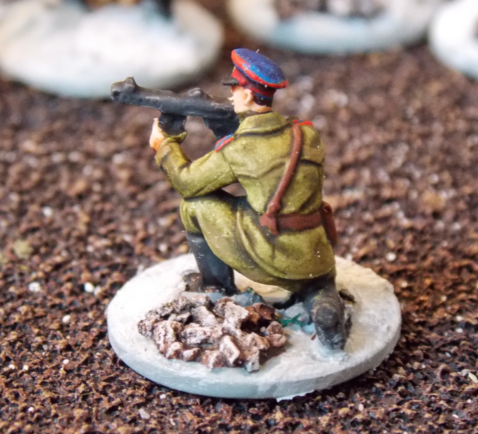 wargaming in 28 mm and sometimes smaller: Winter War Soviets: NKVD Squad