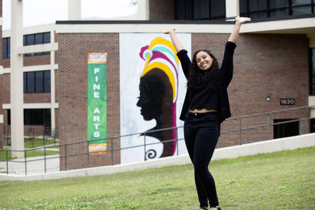 FAMU track star’s art piece showcased at Foster-Tanner Art Gallery