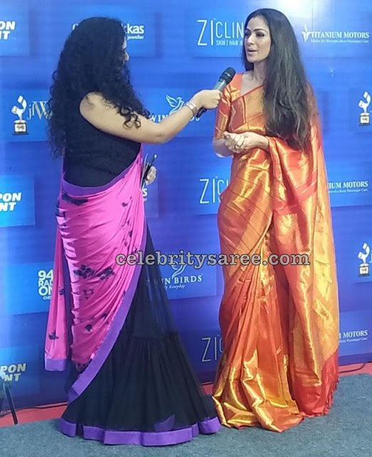 Simran Red Kanjeevaram Saree - Saree Blouse Patterns