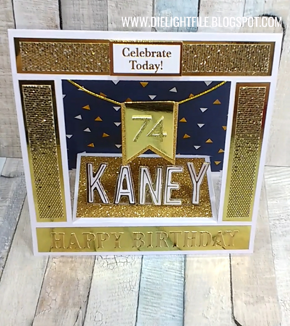 3d Platform Fold Flat Birthday Card