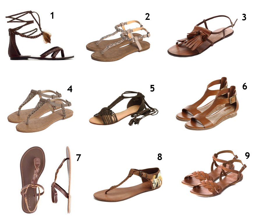 VIA TRIESTE 19: dos tipos de sandalias