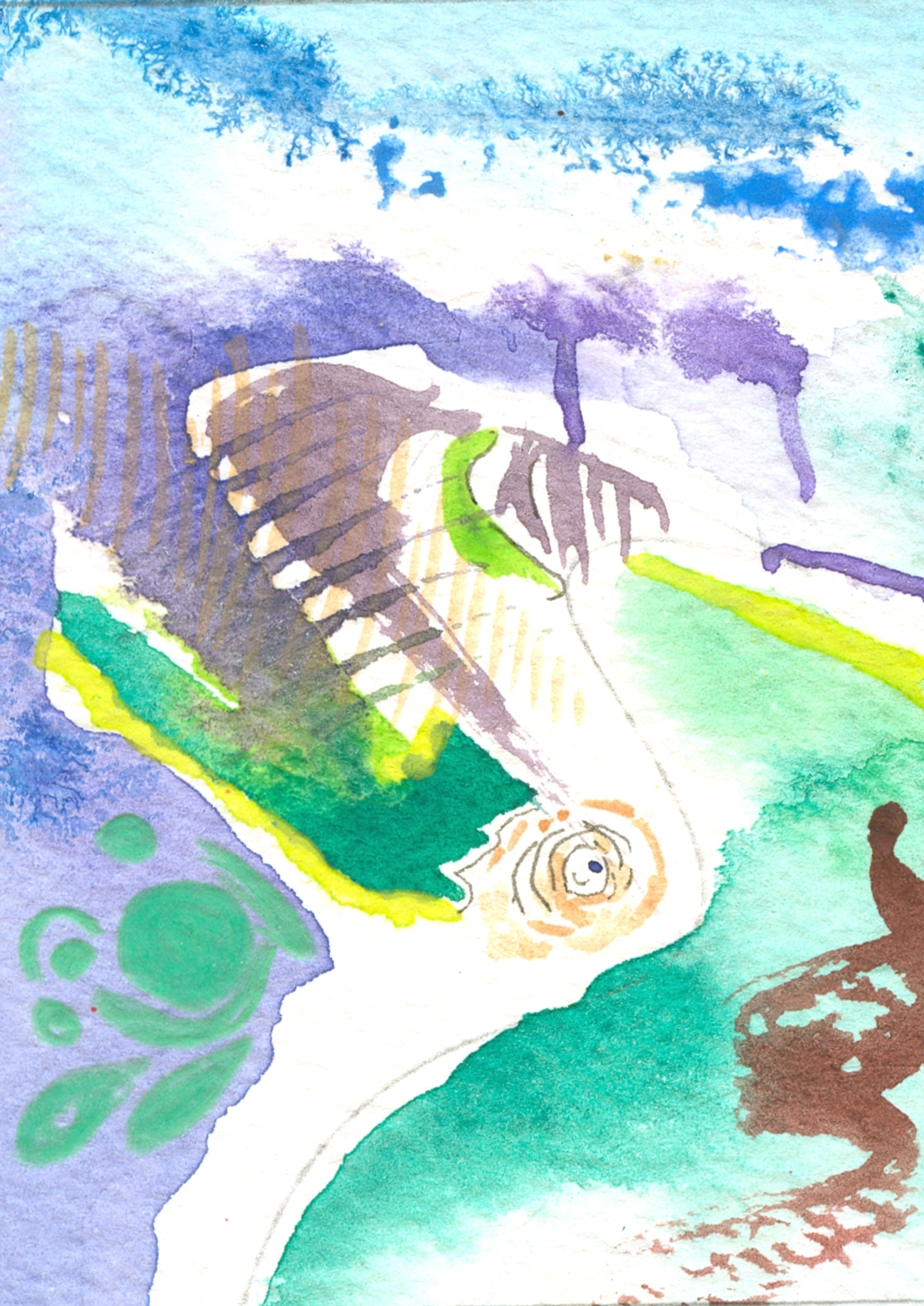 THE AARDVARK FARMS: Abstract ACEO Art Card