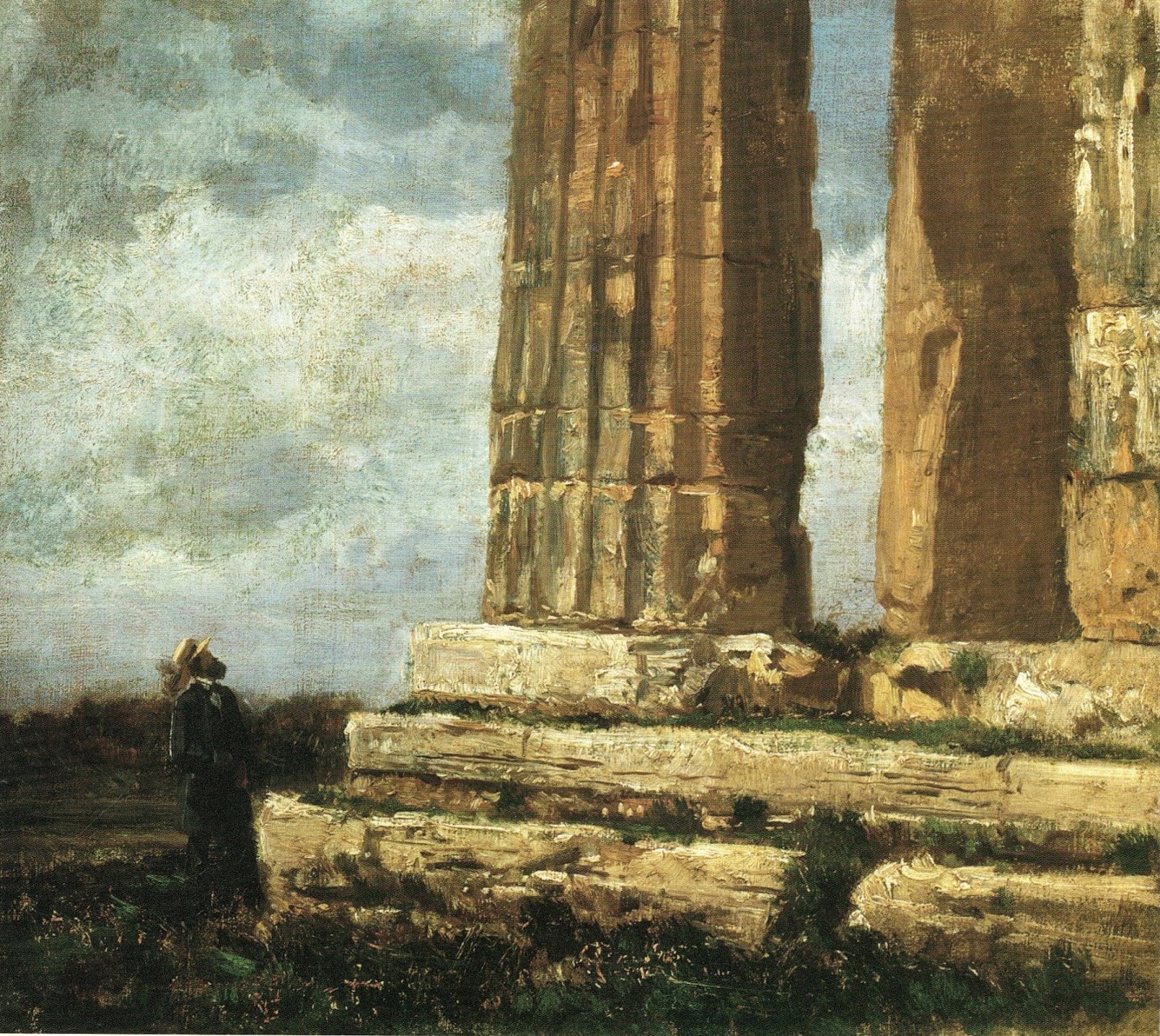 Vasto Gallery: Filippo Palizzi, “Rovine del Tempio di Paestum”.
