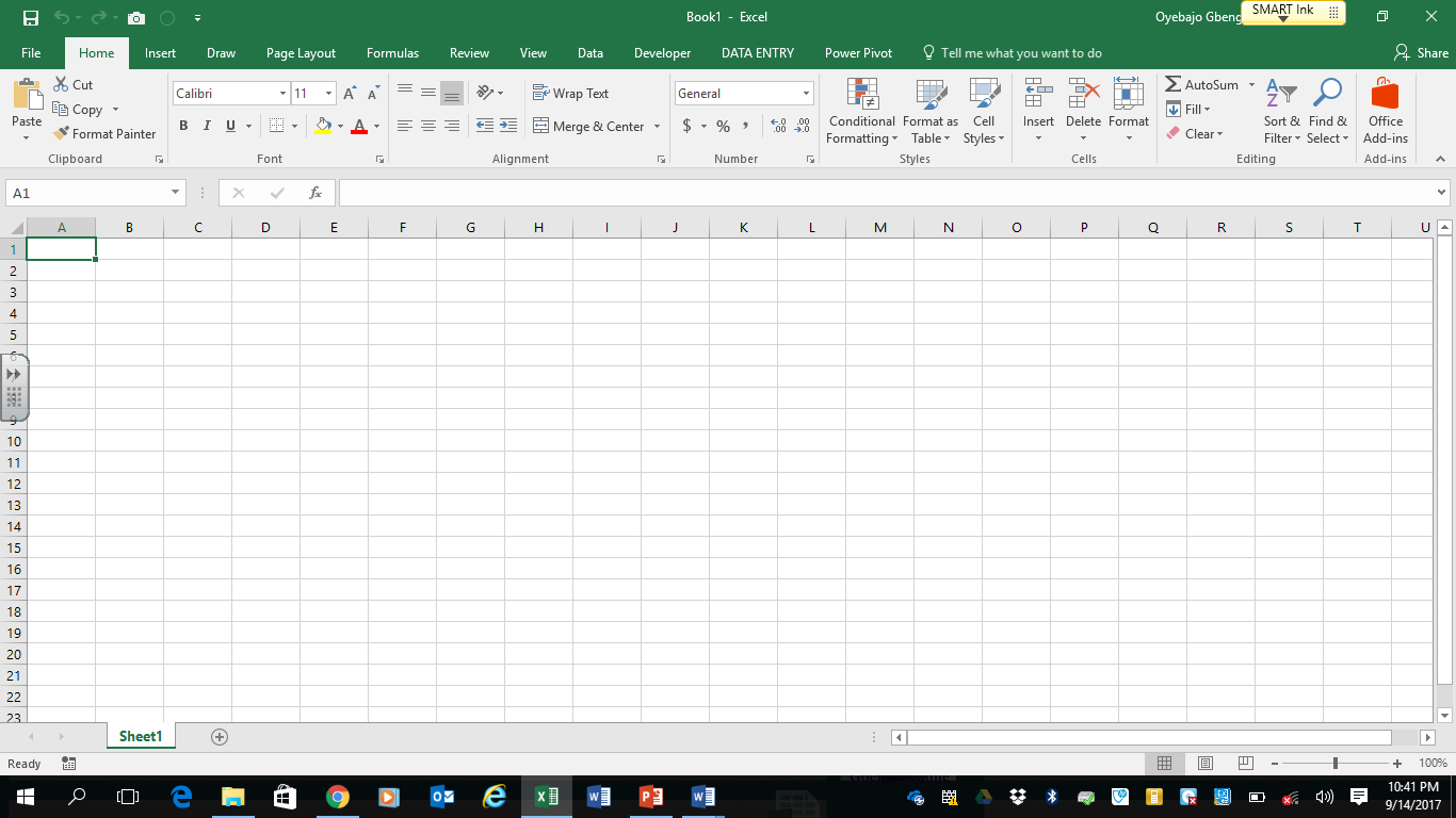 GETTING STARTED WITH EXCEL 2016