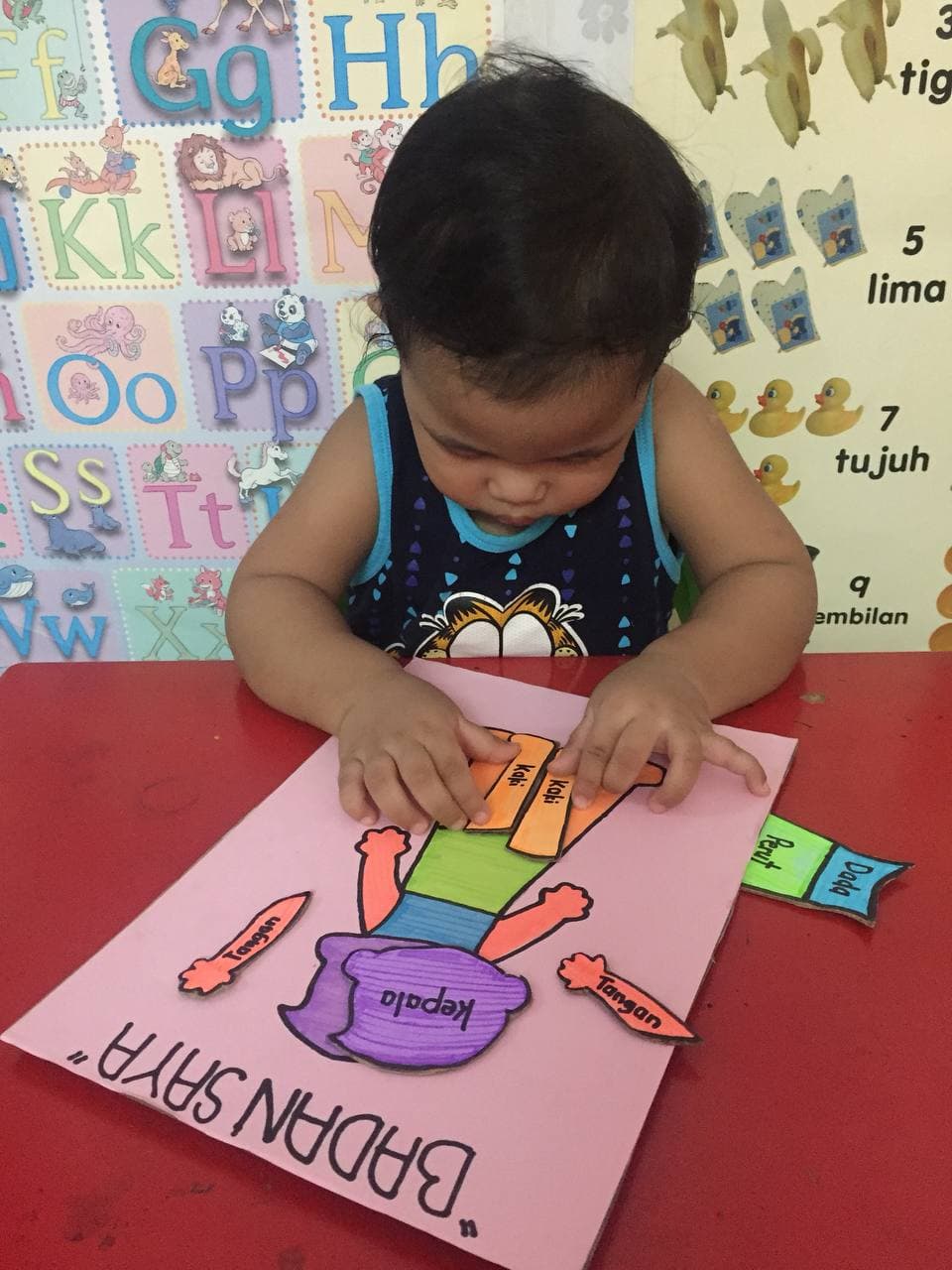 Taska Ummi Ida: Aktiviti : Meletakkan Kepingan Puzzle Anggota Badan