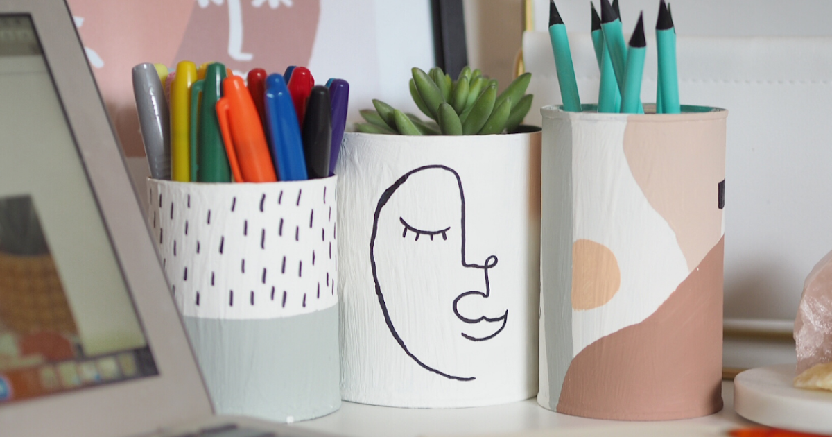 DIY Pen & Plant Pots from Rubbish {Weekend Mini-Make} | Dove Cottage