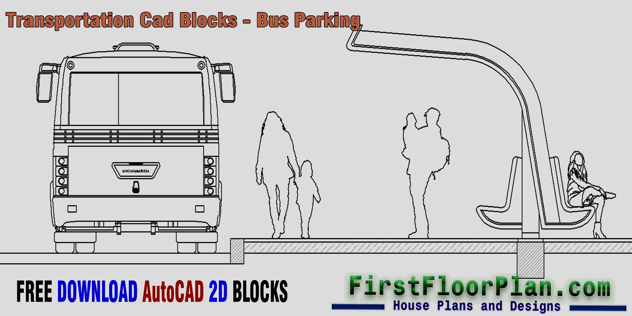 AutoCAD 2D Blocks - First Floor Plan - House Plans and Designs