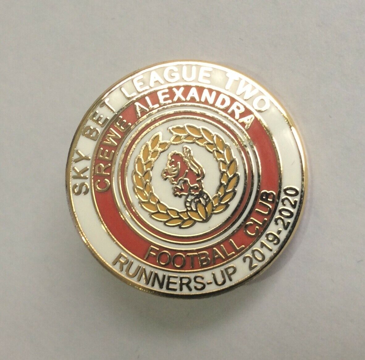 Crewe Alexandra Football Club pin badges: Promotion 2019-20 Badge set