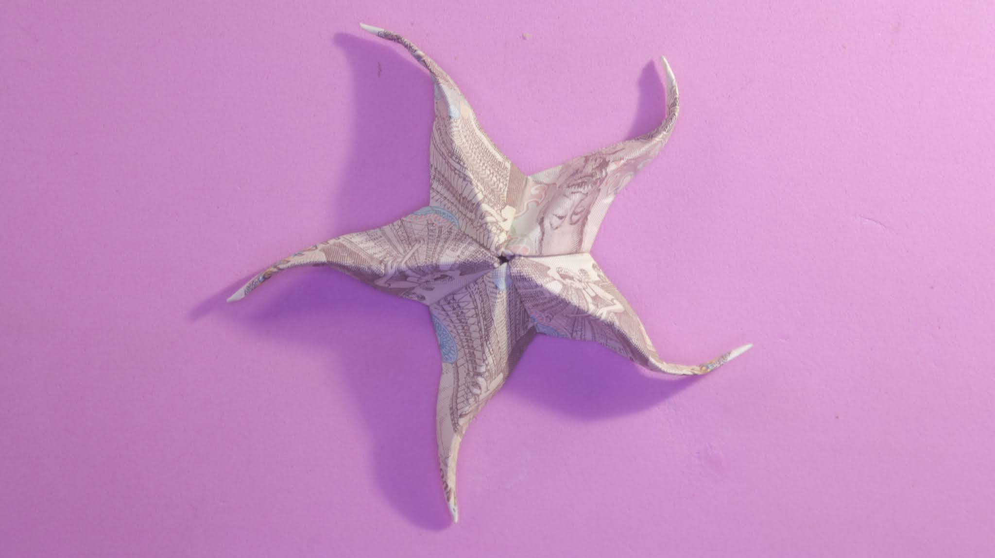 ORIGAMI hướng dẫn cách làm con sao biển bằng tiền giấy money origami ...