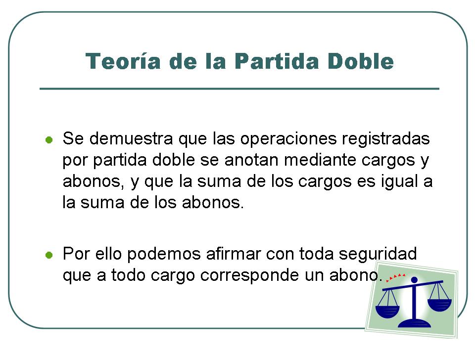 CONTABILIDAD FINANCIERA: TEORÍA DE LA PARTIDA DOBLE