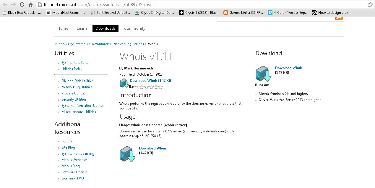 How to Use Whois in windows