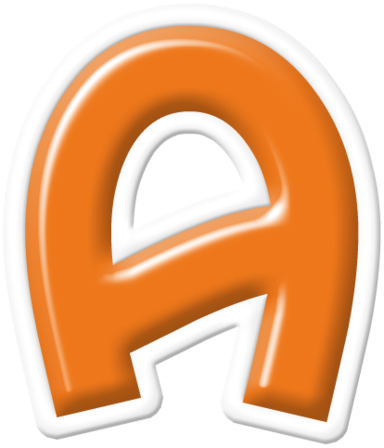 MOLDES DE LETRAS Y NÚMEROS: IMÁGENES DE MOLDES DE LETRAS COLOR NARANJA