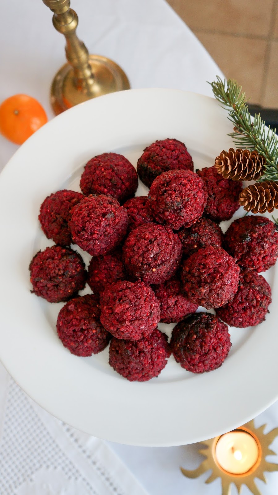 Beets and quinoa veggie balls