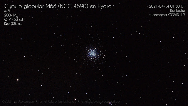 En el cielo las estrellas: Messier 68 y el centro galáctico