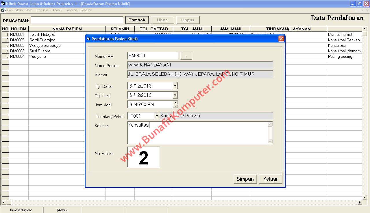 Source Code Program Klinik dan Dokter Praktek: Source Code Program ... Source Code Program Klinik dan Dokter Praktek: Source Code Program ...