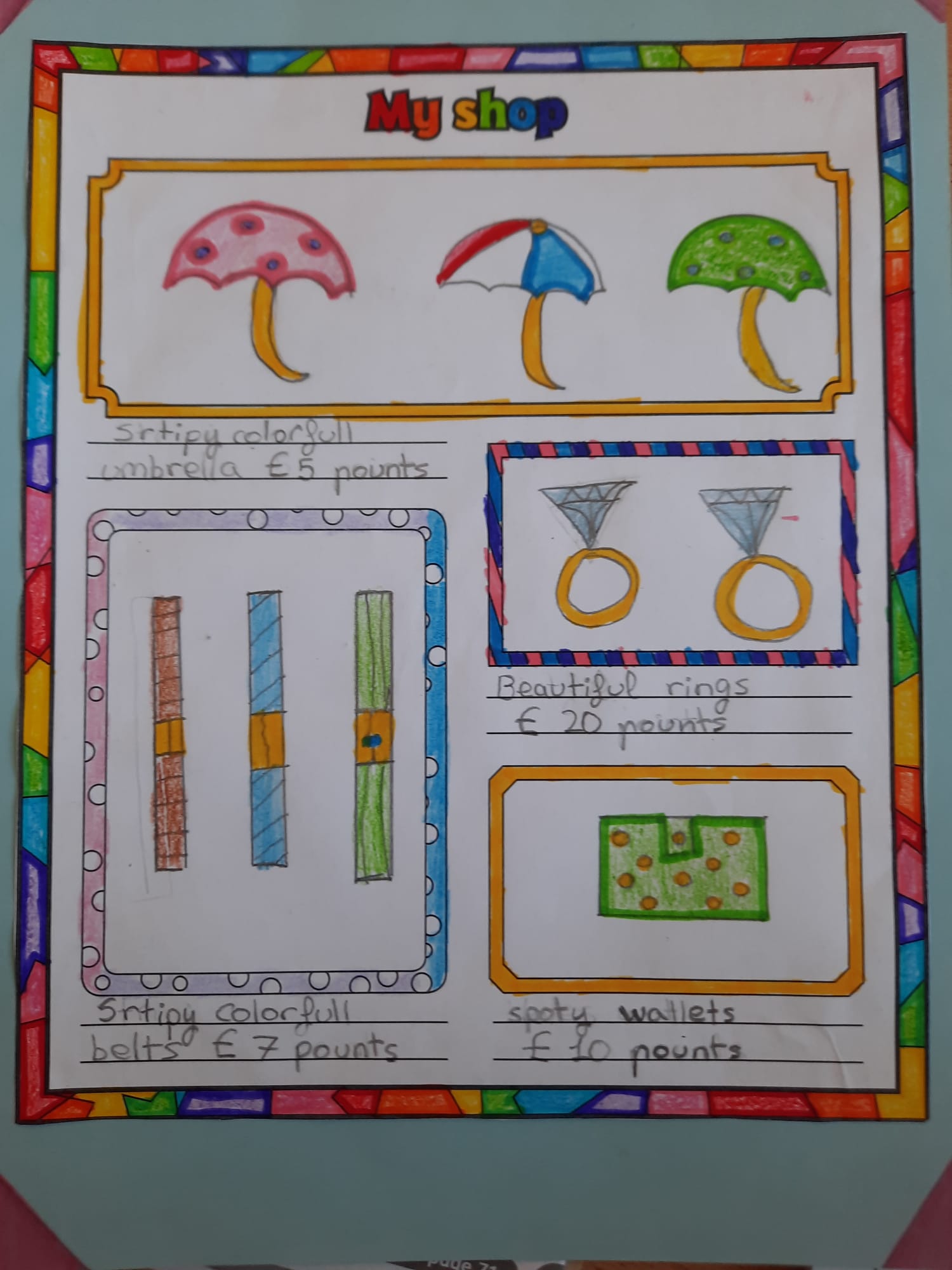 THE ENGLISH CLASS BLOG.: MY SHOP PROJECT