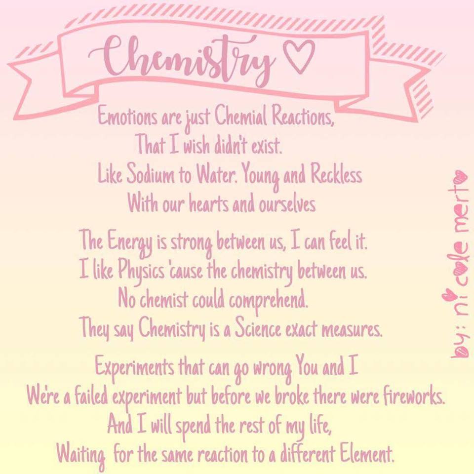 My Journey in Science 10: CHEMISTRY POEMS